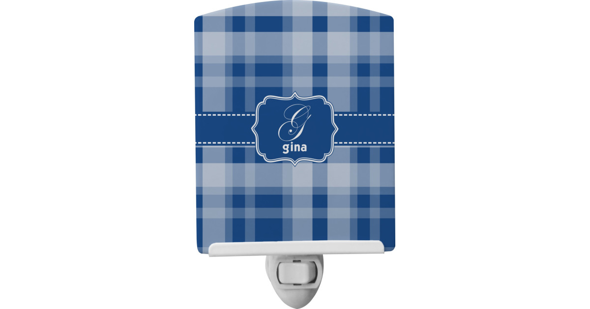 Custom Plaid Ceramic Night Light (Personalized) | YouCustomizeIt