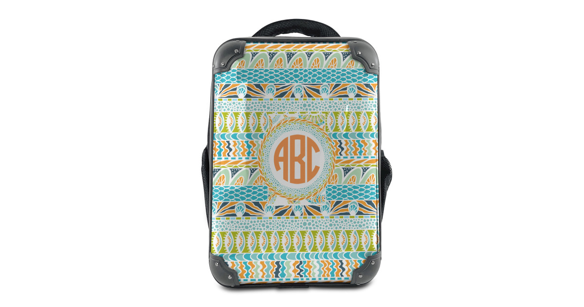 Custom Teal Ribbons & Labels 15" Hard Shell Backpack (Personalized) | YouCustomizeIt