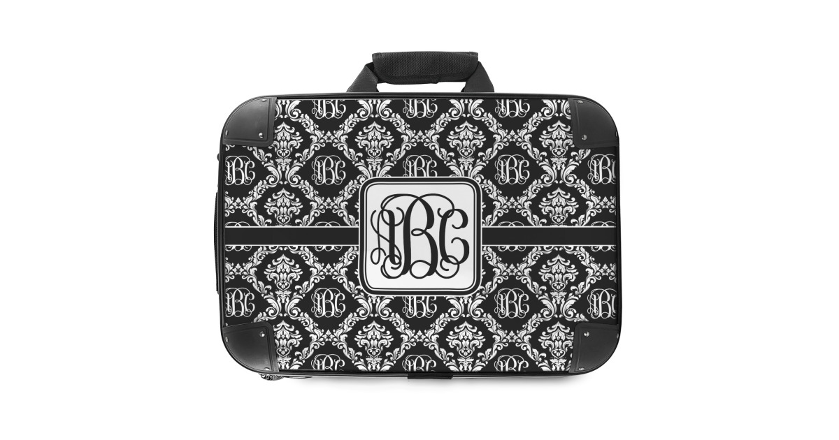 Custom Monogrammed Damask Hard Shell Briefcase - 18" | YouCustomizeIt
