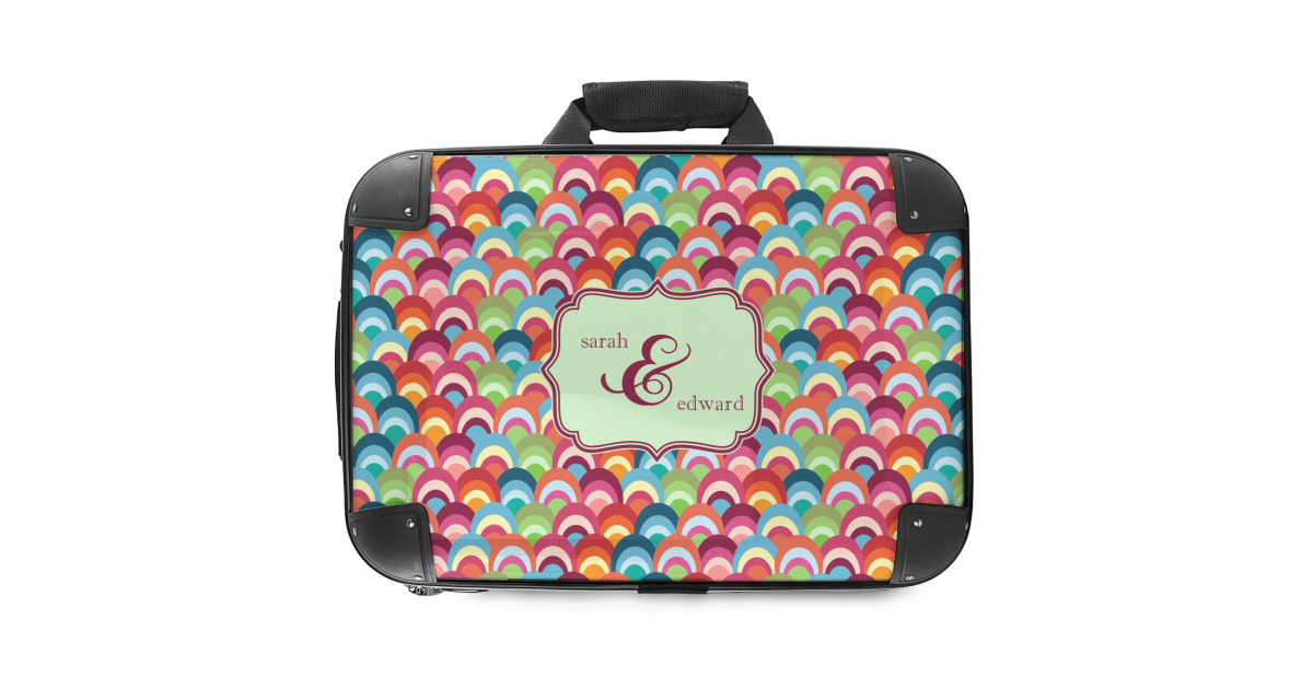 Custom Retro Fishscales Hard Shell Briefcase - 18" (Personalized ...