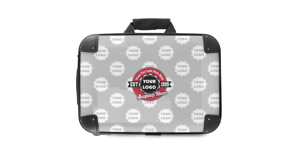 Custom Logo & Tag Line Hard Shell Briefcase - 18" w/ Logos | YouCustomizeIt