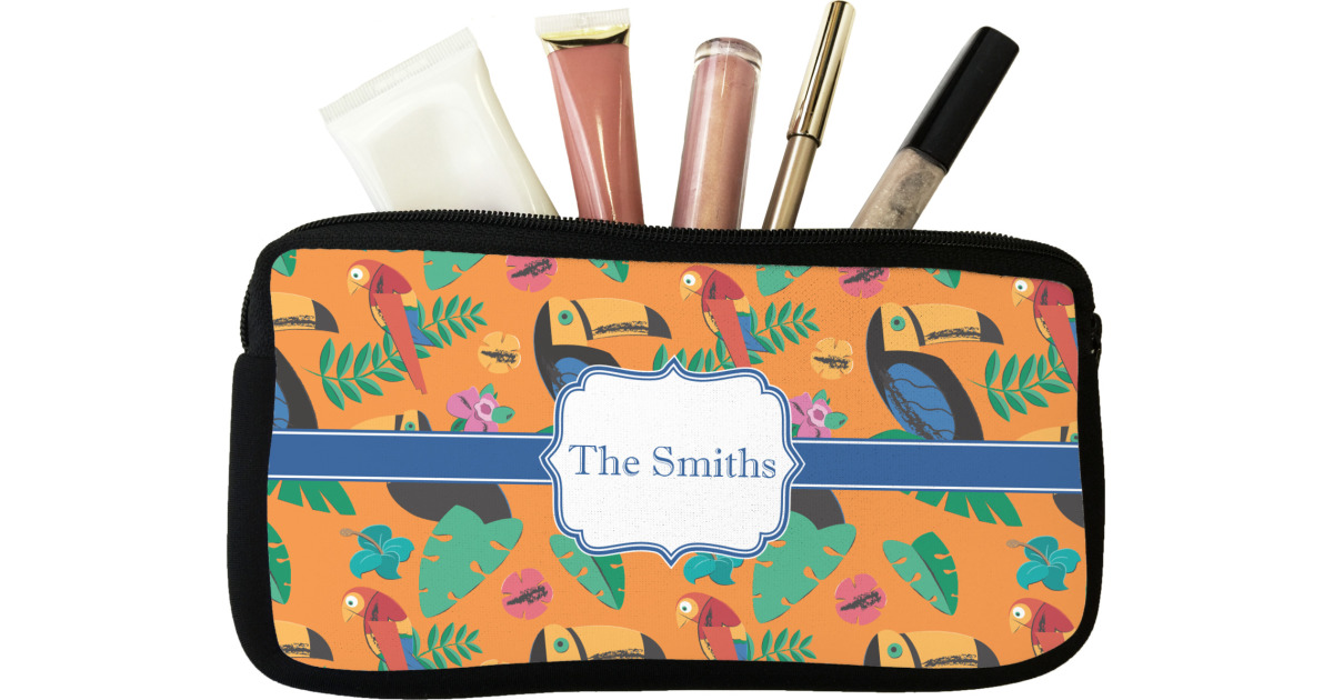 Custom Toucans Makeup / Cosmetic Bag (Personalized) | YouCustomizeIt