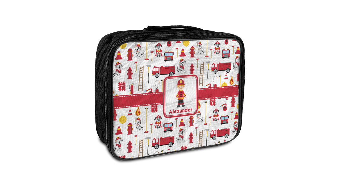 Custom Firefighter Character Insulated Lunch Bag w/ Name or Text ...