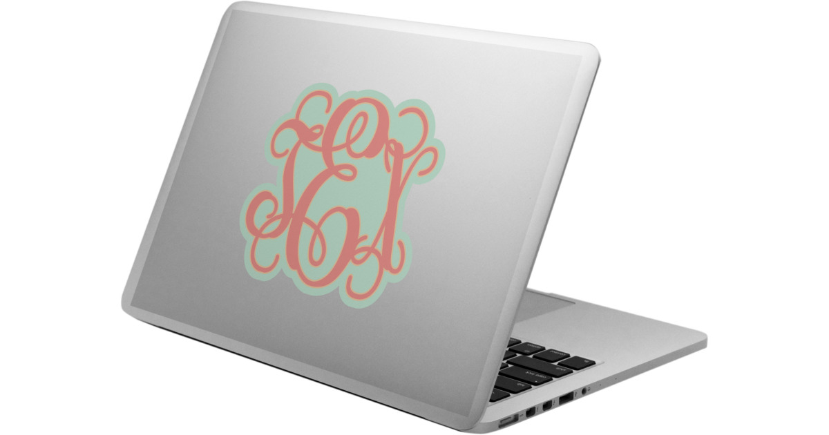 Custom Monogram Laptop Decal | YouCustomizeIt
