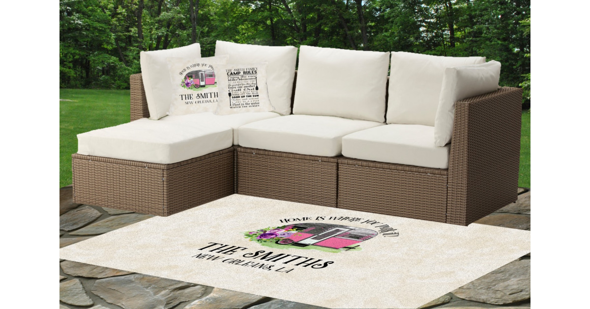 Custom Camper Indoor / Outdoor Rug - Custom Size w/ Name or Text ...
