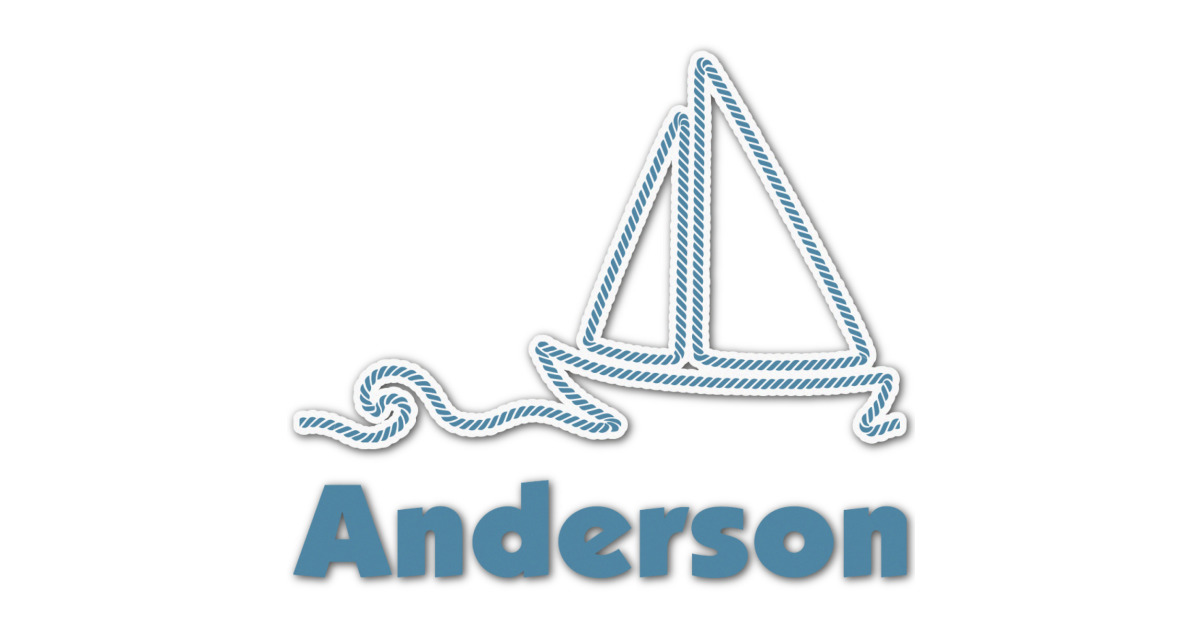 Custom Rope Sail Boats Graphic Decal - Custom Sizes (Personalized ...