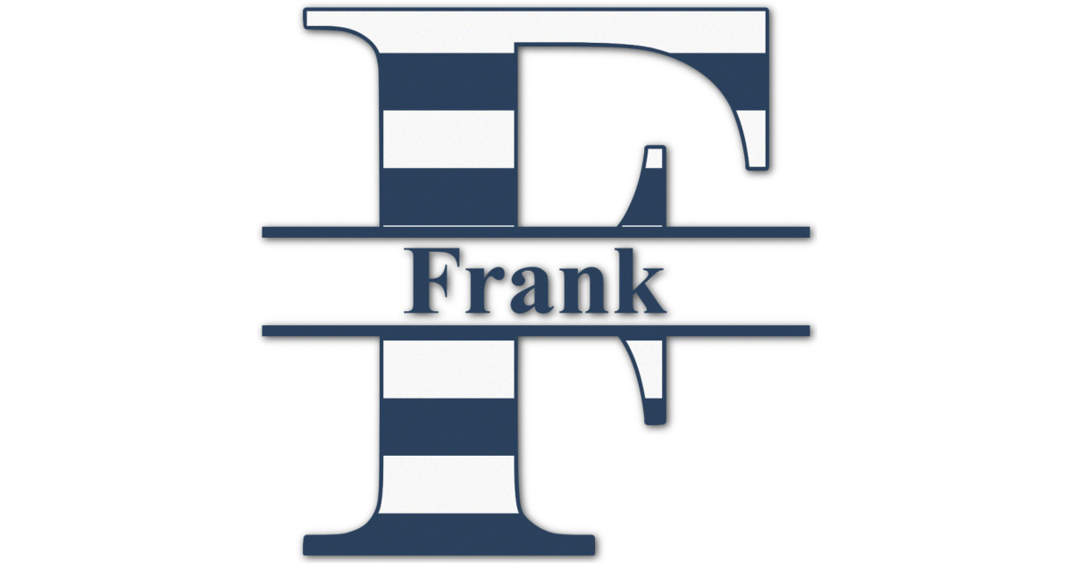 Custom Horizontal Stripe Name & Initial Decal - Up to 12"x12 ...