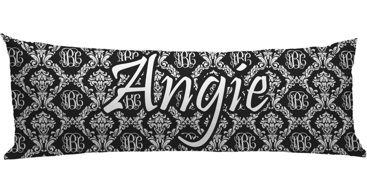 Custom Monogrammed Damask Body Pillow Case (Personalized) | YouCustomizeIt