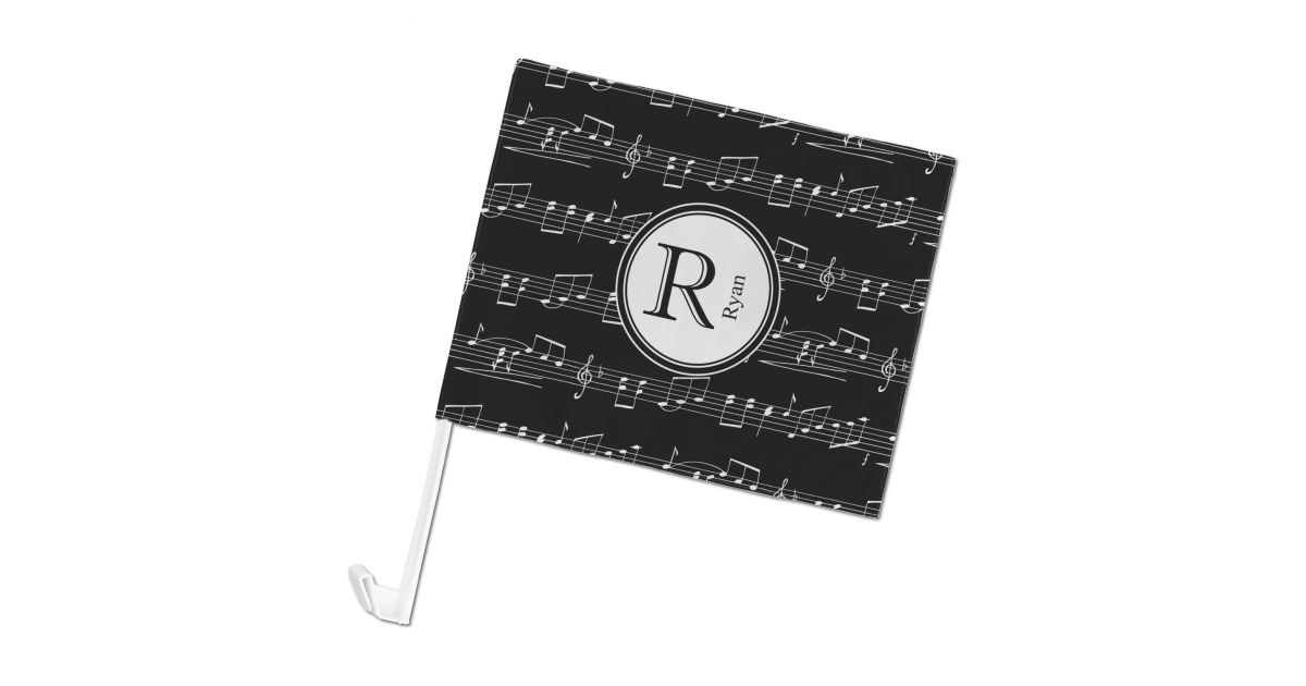 Custom Musical Notes Car Flag (Personalized) | YouCustomizeIt