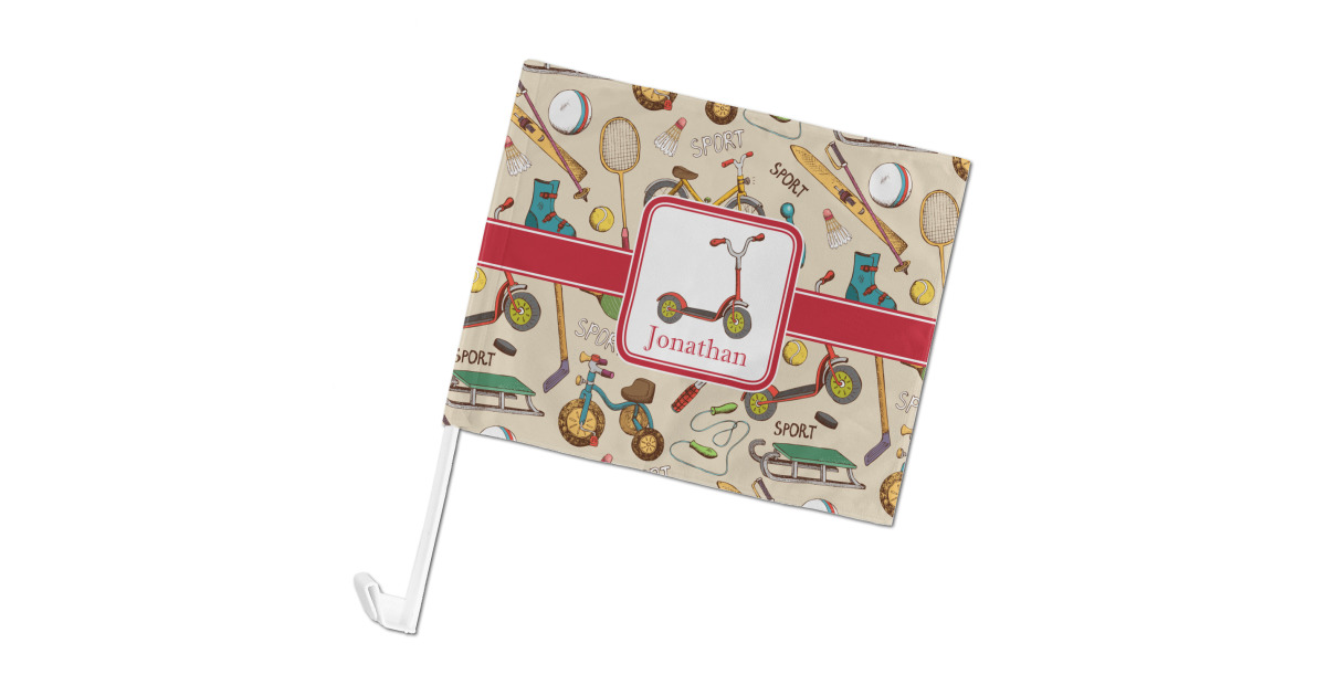 Custom Vintage Sports Car Flag (Personalized) | YouCustomizeIt