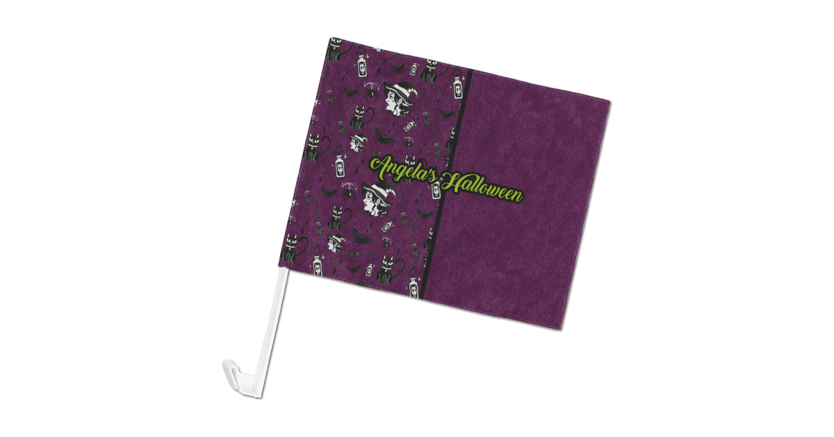 Custom Witches On Halloween Car Flag (Personalized) | YouCustomizeIt