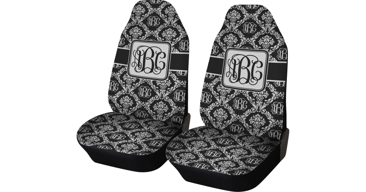 Custom Monogrammed Damask Car Seat Covers (Set of Two) (Personalized ...