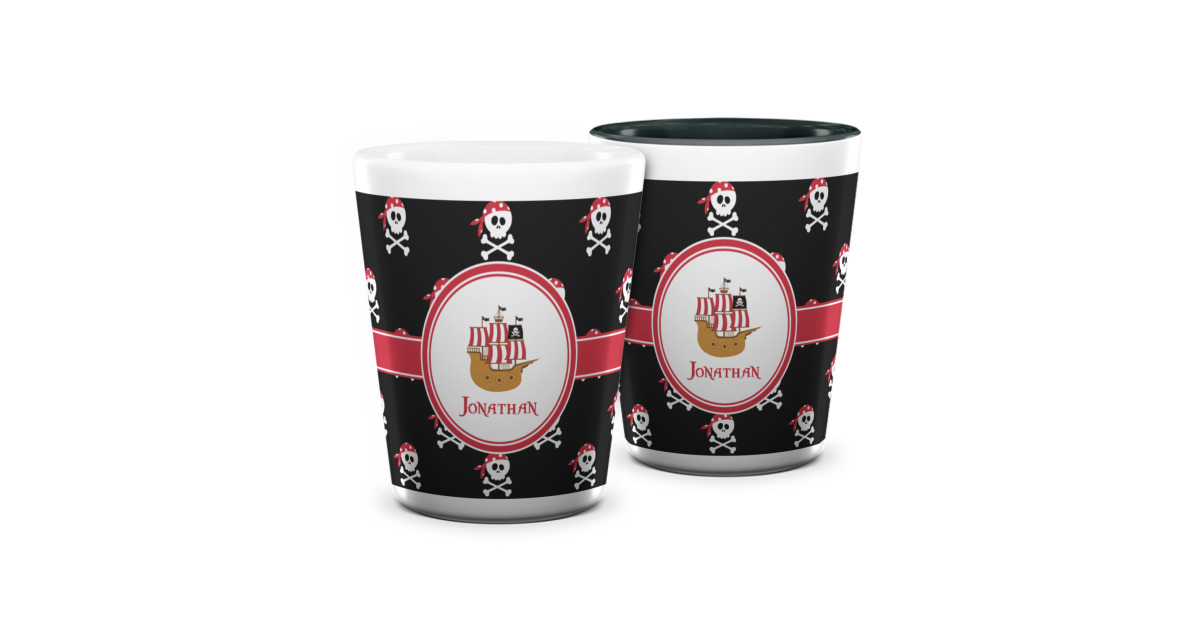 Custom Pirate Ceramic Shot Glass - 1.5 oz (Personalized) | YouCustomizeIt