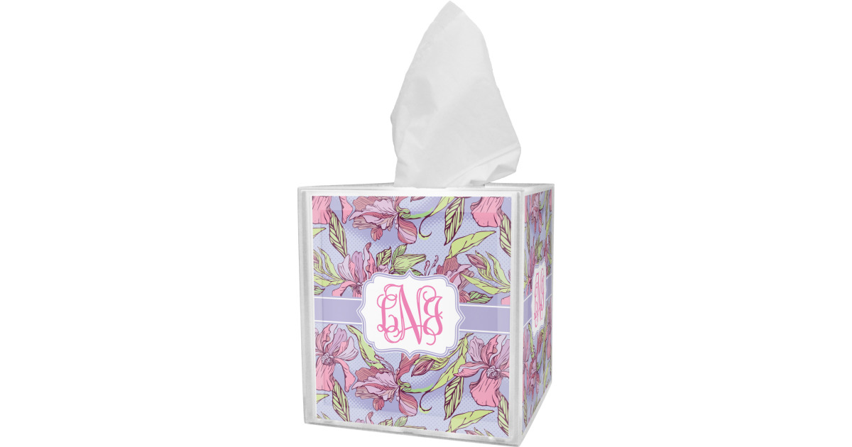 Custom Orchids Tissue Box Cover (Personalized) | YouCustomizeIt