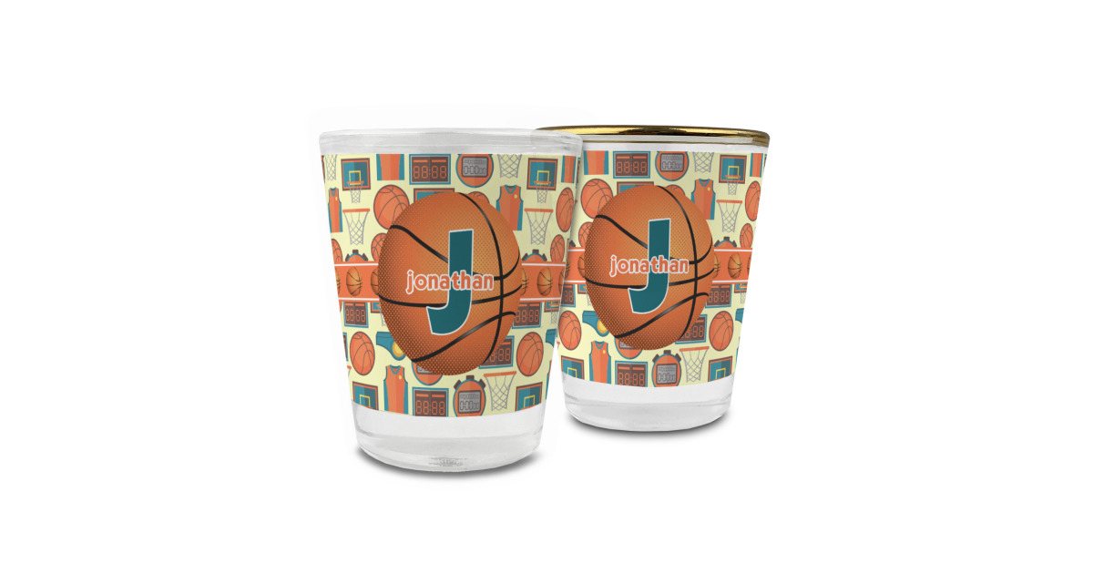Custom Basketball Glass Shot Glass - 1.5 oz (Personalized) | YouCustomizeIt