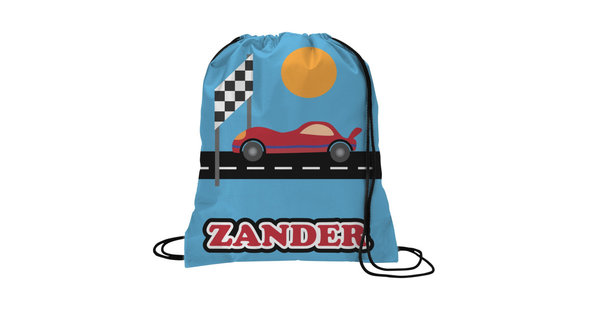 Custom Race Car Drawstring Backpack (Personalized) | YouCustomizeIt