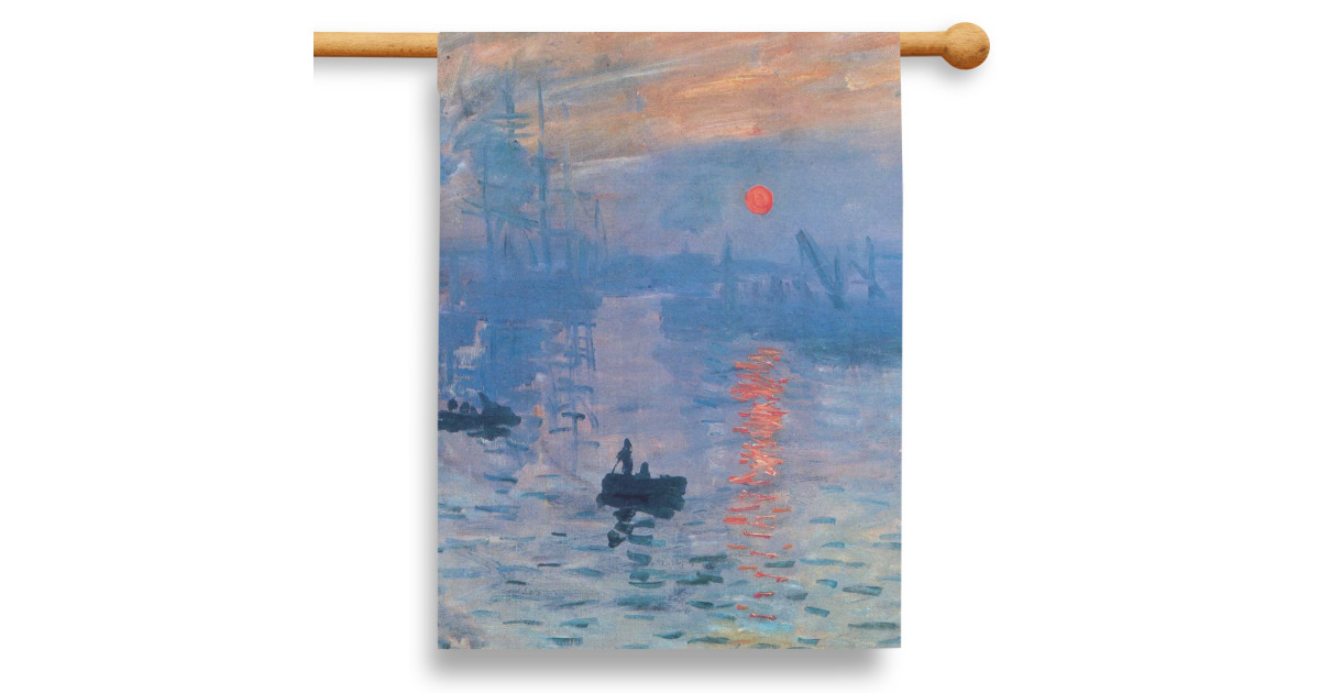 Custom Impression Sunrise by Claude Monet 28" House Flag | YouCustomizeIt