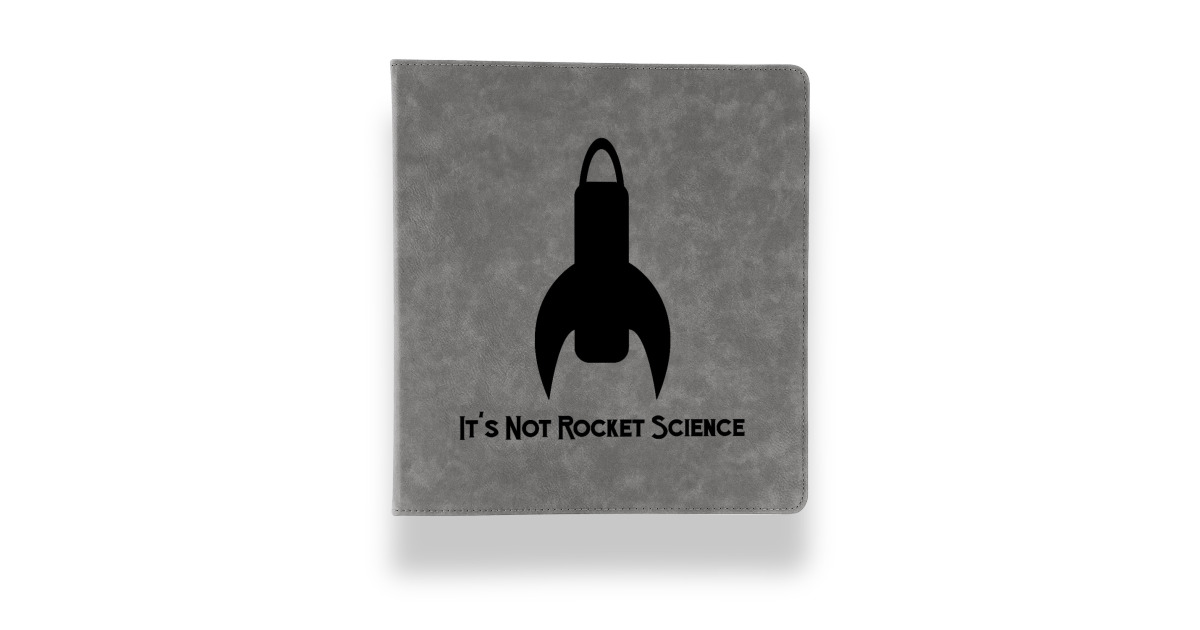 Custom Rocket Science Leather Binder - 1" - Grey (Personalized ...