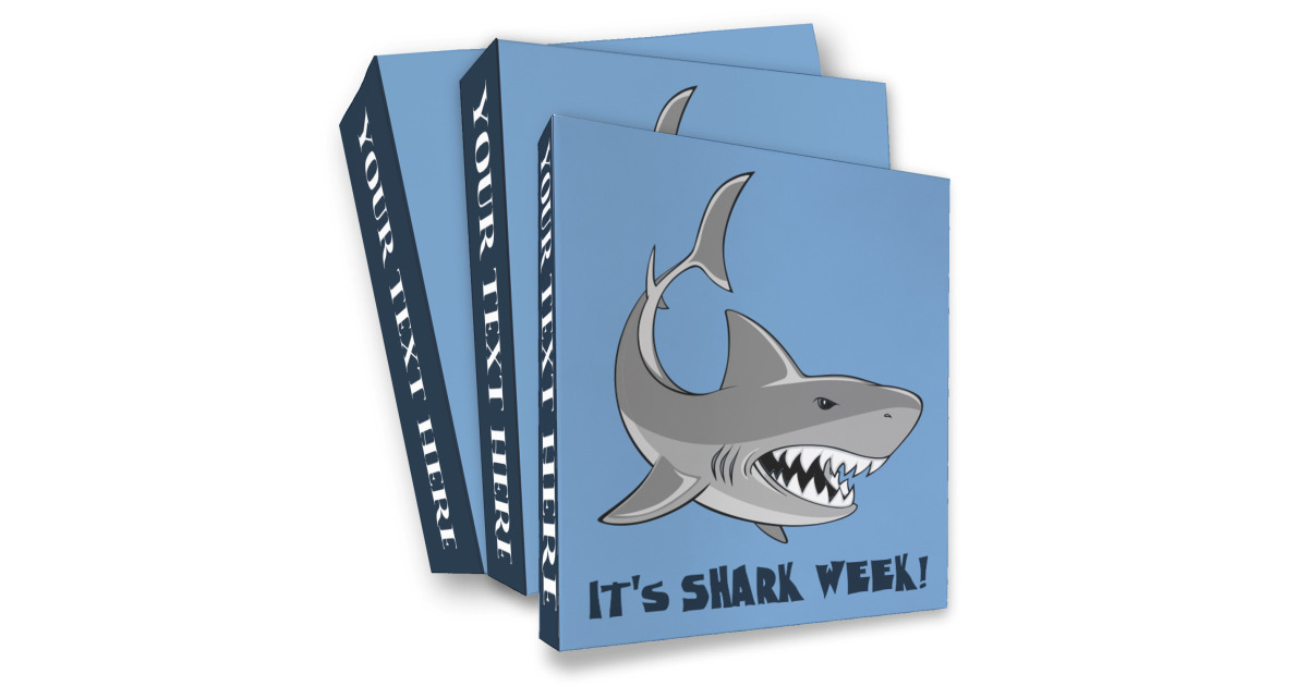 Custom Sharks 3 Ring Binder - Full Wrap (Personalized) | YouCustomizeIt