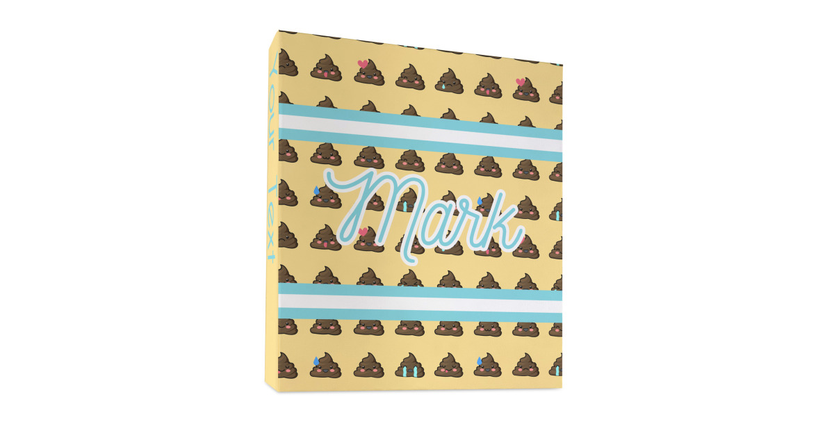 Custom Poop Emoji 3 Ring Binder - Full Wrap - 1" (Personalized ...