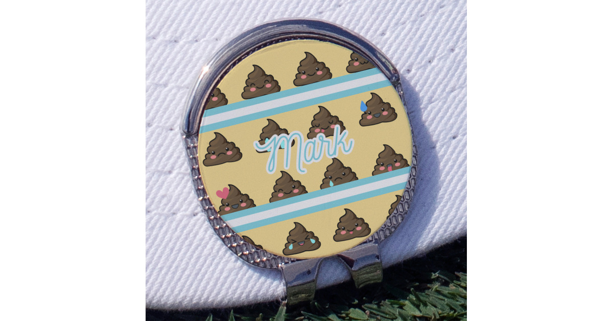 Custom Poop Emoji Golf Ball Marker - Hat Clip | YouCustomizeIt