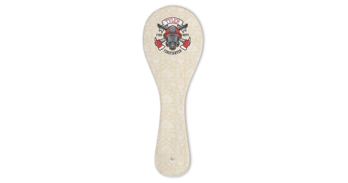 Custom Firefighter Ceramic Spoon Rest (Personalized) | YouCustomizeIt