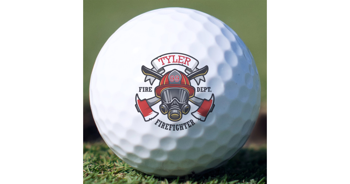 Custom Firefighter Golf Balls (Personalized) | YouCustomizeIt