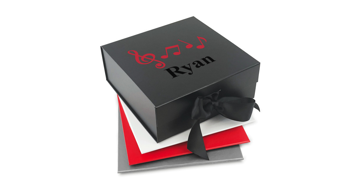 Custom Musical Notes Gift Box with Magnetic Lid (Personalized ...