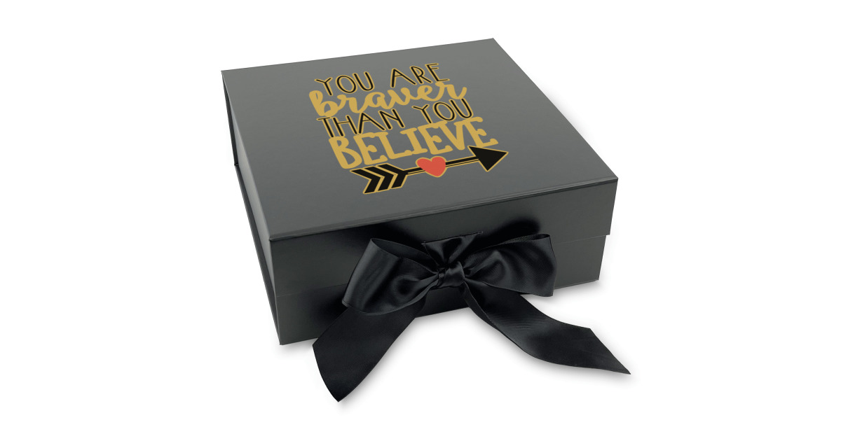 Custom Inspirational Quotes Gift Box with Magnetic Lid - Black ...