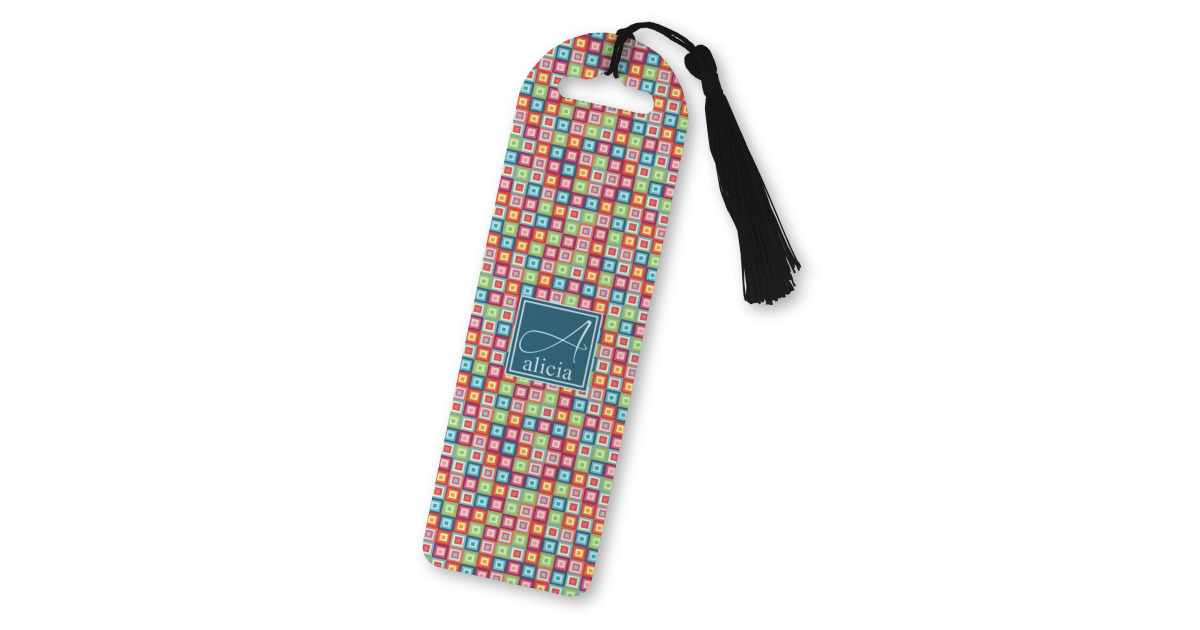 Custom Retro Squares Plastic Bookmark (Personalized) | YouCustomizeIt