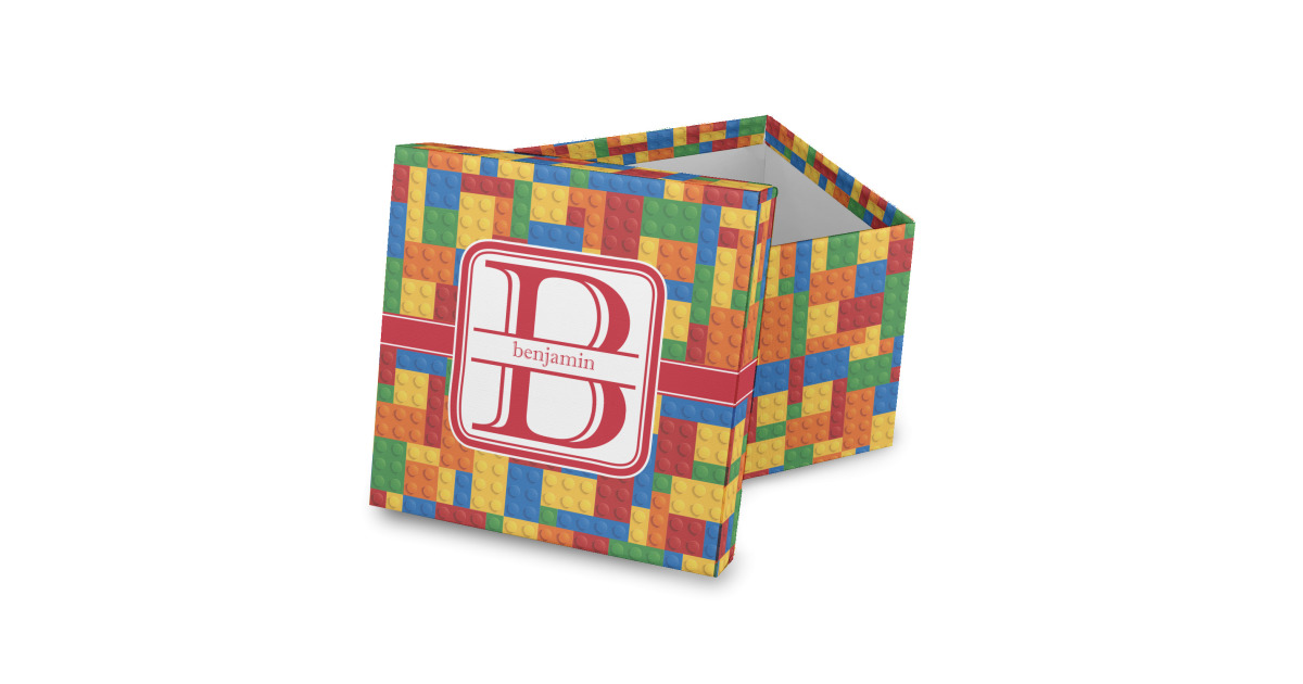 Custom Building Blocks Gift Box with Lid - Canvas Wrapped (Personalized ...