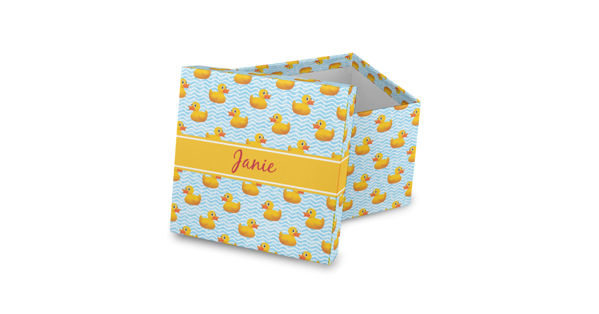 Custom Rubber Duckie Gift Box with Lid - Canvas Wrapped (Personalized ...