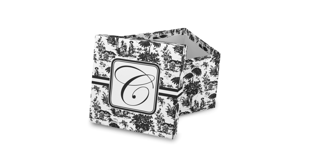 Custom Toile Gift Box with Lid - Canvas Wrapped (Personalized ...