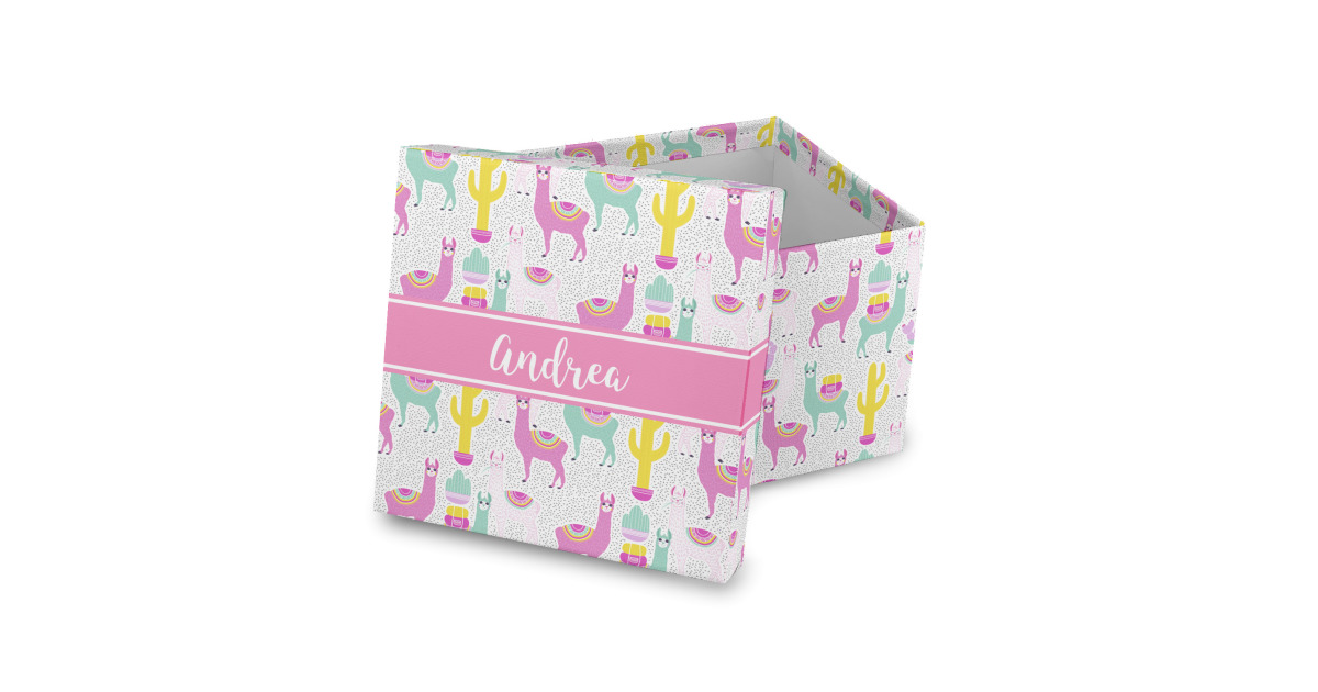 Custom Llamas Gift Box with Lid - Canvas Wrapped (Personalized ...