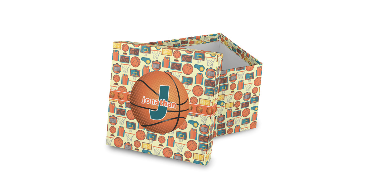 Custom Basketball Gift Box with Lid - Canvas Wrapped (Personalized ...