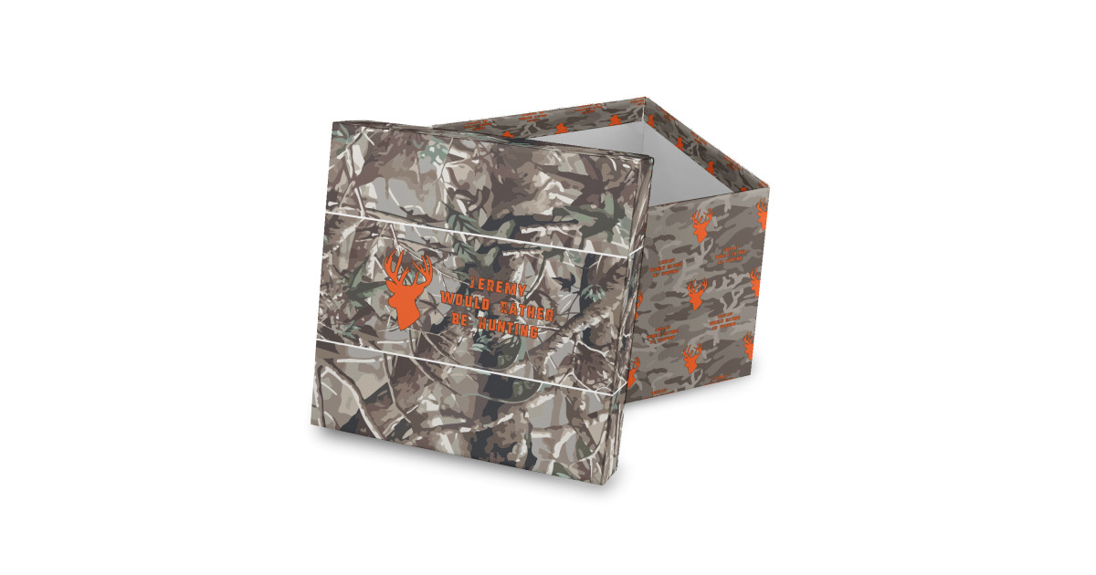 Custom Hunting Camo Gift Box with Lid - Canvas Wrapped (Personalized ...