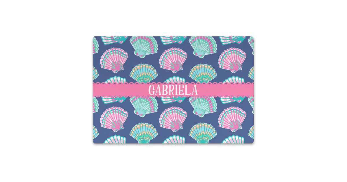 Custom Preppy Sea Shells Large Rectangle Car Magnet (Personalized ...