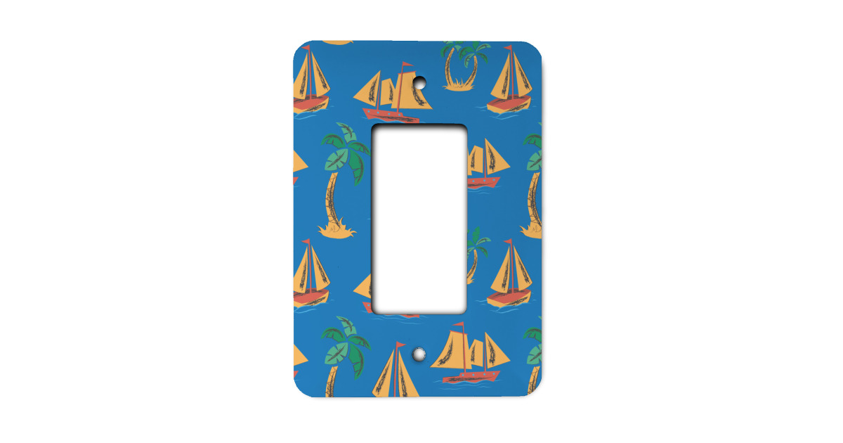 Custom Boats & Palm Trees Rocker Style Light Switch Cover | YouCustomizeIt