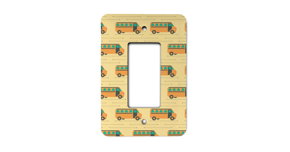 Custom School Bus Rocker Style Light Switch Cover | YouCustomizeIt