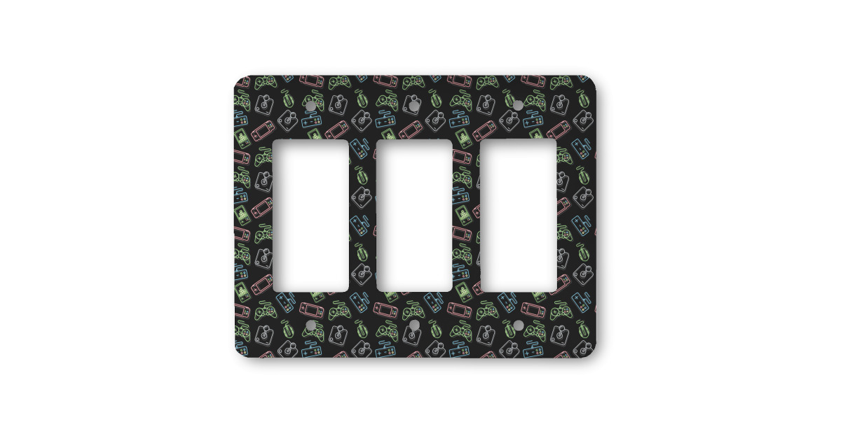 Custom Video Game Rocker Style Light Switch Cover - Three Switch ...