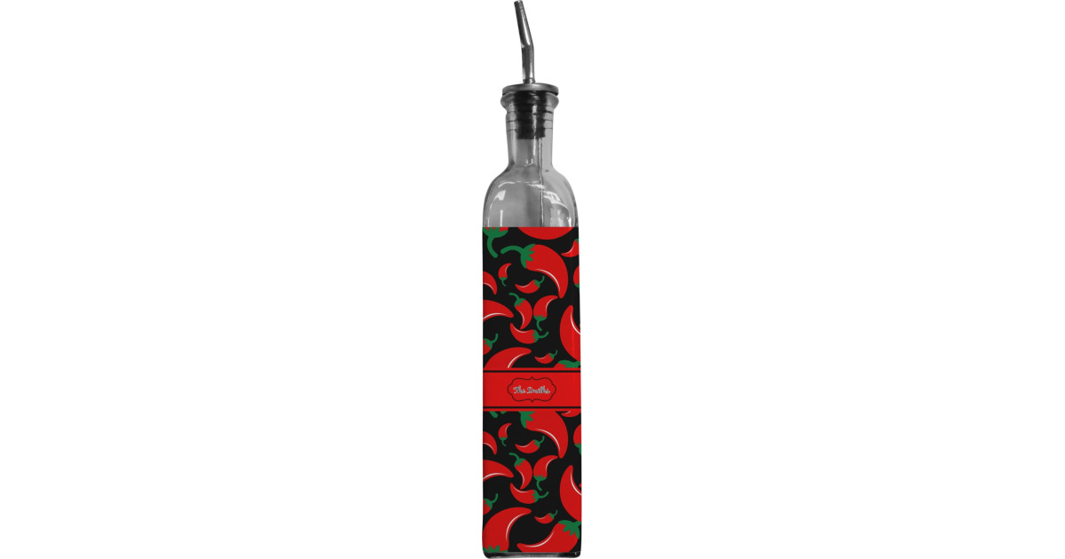 Custom Chili Peppers Oil Dispenser Bottle (Personalized) | YouCustomizeIt