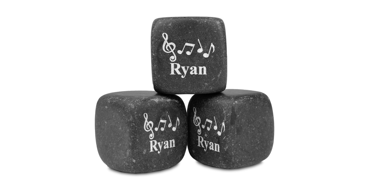 Custom Musical Notes Whiskey Stone Set - Set of 3 (Personalized ...
