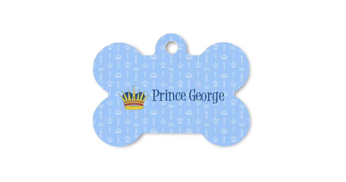 Custom Prince Bone Shaped Dog ID Tag (Personalized) | YouCustomizeIt
