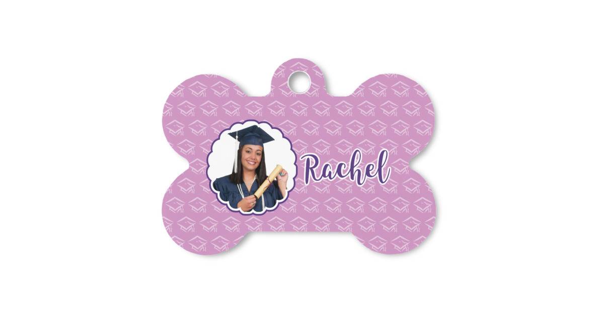 Custom Graduation Bone Shaped Dog ID Tag (Personalized) | YouCustomizeIt