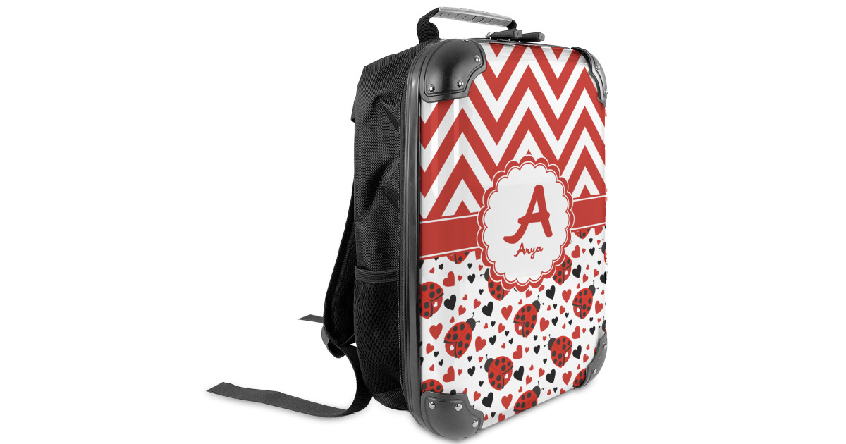 Custom Ladybugs & Chevron Kids Hard Shell Backpack (Personalized) | YouCustomizeIt