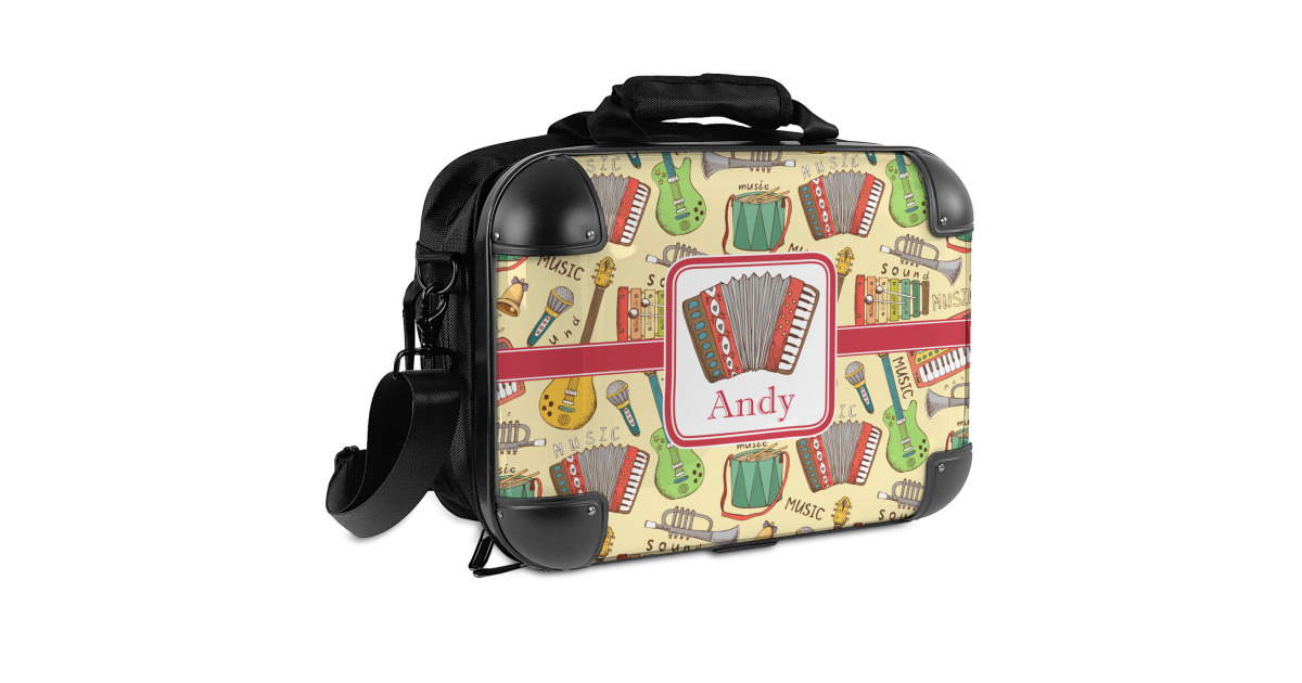 Custom Vintage Musical Instruments Hard Shell Briefcase (Personalized ...