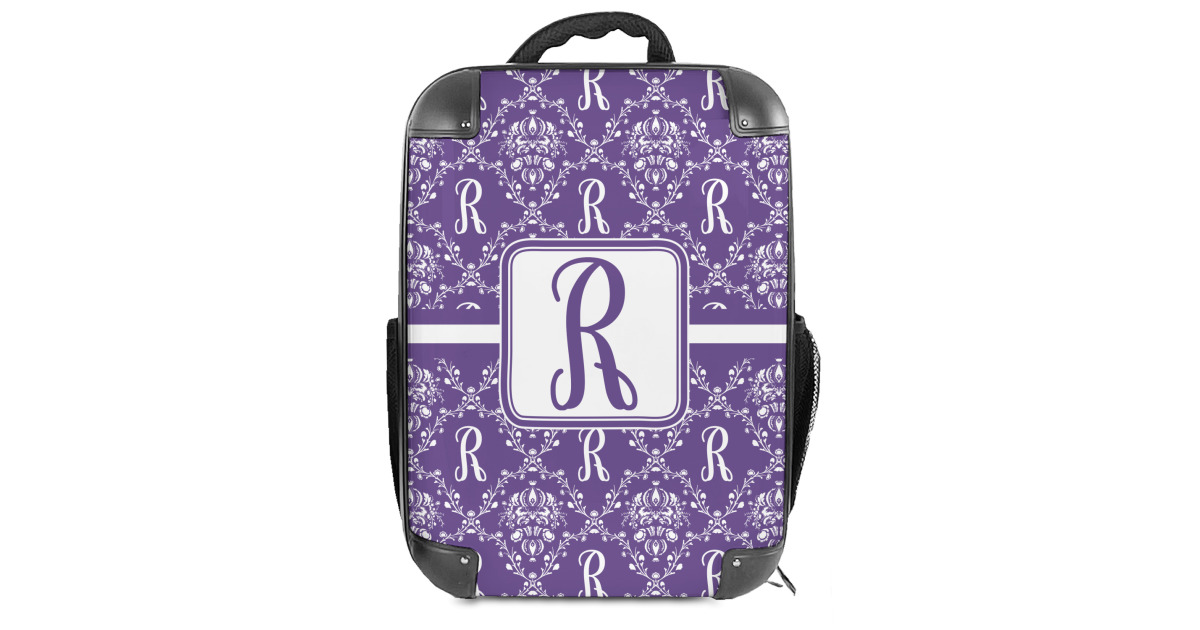 Custom Initial Damask Hard Shell Backpack | YouCustomizeIt