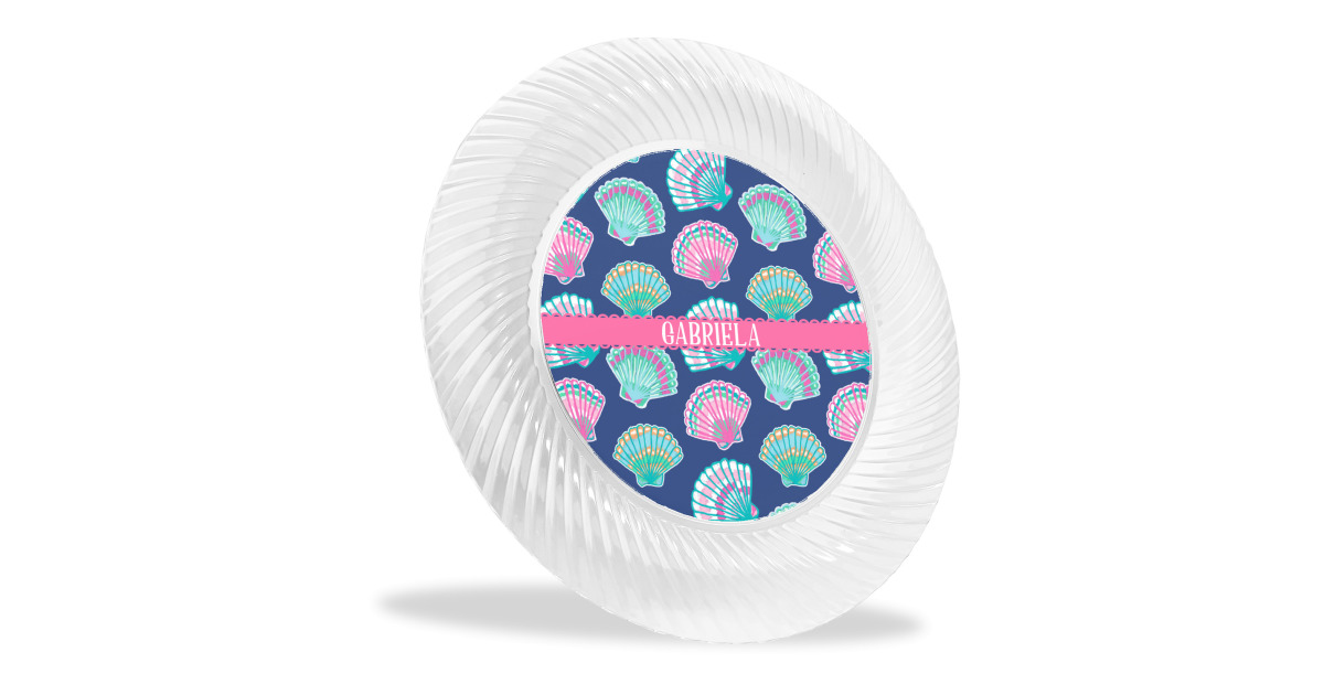 Custom Preppy Sea Shells Plastic Party Dinner Plates - 10 ...