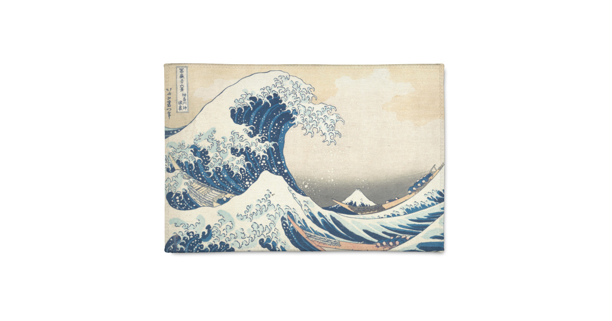 Custom Great Wave off Kanagawa Patio Rug | YouCustomizeIt