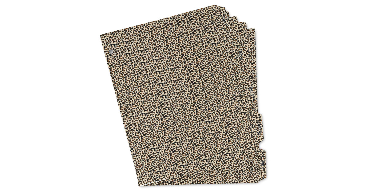 Custom Leopard Print Binder Tab Divider Set (Personalized) | YouCustomizeIt